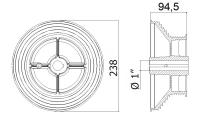 China Die-Cast Aluminium Drum High Lift 5750-120 146-3050MM for sale