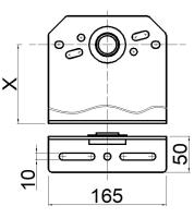 China 1 Inch Shaft Door Bearing Plate Galvanized Steel Material With 4mm Thickness for sale
