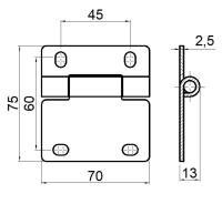 China Intermediate Hinge Galv./ Ral 9010 for sale