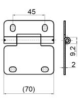 China Nayun Industrial Doors Parts Intermediate Hinge Galvanized / Ral 9010 for sale