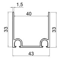 China 7000mm Industrial Doors Parts Anodized Aluminum Profile For Door for sale