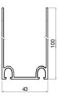 China 7000mm length Aluminum Door Profile Anodized / Ral9010 / Ral9011 for sale