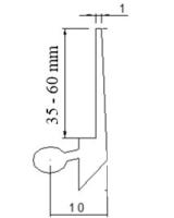 China Lightweight Industrial Doors Parts EPDM Black Top Rubber for sale