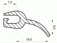 China Multipurpose Industrial Doors Parts EPDM Black Lateral Rubber for sale