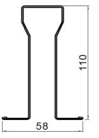China Galvanized Steel Industrial Sectional Door Parts Omega Profile H110 for sale