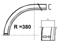 China Garage Door Horizontal Track 380mm With Galvanized Steel Material for sale
