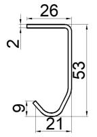 China High Accuracy Industrial Doors Parts 2 Inch Galvanized Steel Vertical Track for sale
