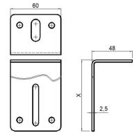 China Galvanized Steel Garage Door Track Brackets with 2.5mm thickness for sale