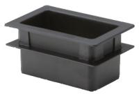 China Black Industrial Doors Parts Plastic Door Handle Fitting Into Panel for sale