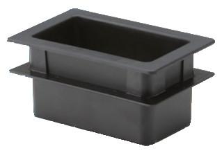 China Black Industrial Doors Parts Plastic Door Handle Fitting Into Panel for sale