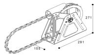China 8Mt Length Industrial Doors Parts Roll Up Door Chain Hoist 6.6:1 for sale