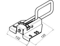 China Precision Industrial Doors Parts Door Side Bolt Galvanized With 2mm Plated Steel for sale