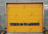 China Large High Speed Folding Door Dustproof With Plastic PVC Fabric Door Material for sale