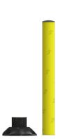 China 10000MM-1500MM Height Impact Absorption Solution Flex Yellow Steel Bollards for sale