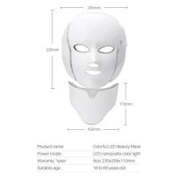 China PDT Photon Light LED Face Mask Facial And Neck Skin Beauty Therapy 7 Colors for sale