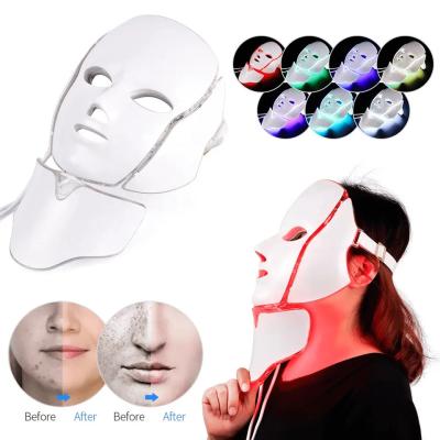 China Anti Aging Red Led Light Therapy Infrared Mask Face Spa 7 Color Photon Mask for sale
