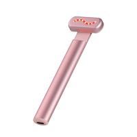 China Red Photon Anti-Wrinkle Eye Massager Pen Vibration Heating Eye Bags Treatment Device for sale