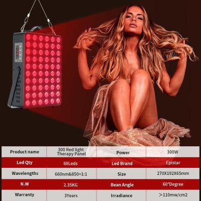 China Dual Chip 660nm 850nm Red Light Therapy Panel LED Infrared 300W for sale