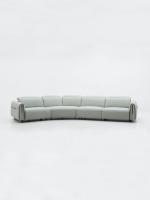 China Leather Or Fabric Sectional Recliner Sofa Ergonomic Design Corner Couch With Recliner for sale