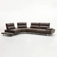 China Silent Motor Modern Recliner Sectional Couch With Sliding Back Cushion Villa Design for sale
