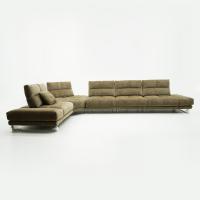 China Stain Resistant Luxury Sectional Recliner Sofa Adjustable Seat Depth For Villa Home for sale