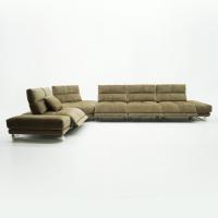 China Stain Resistant Luxury Sectional Recliner Sofa Adjustable Seat Depth For Villa Home for sale