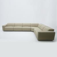China OEM Logo Modern Power Reclining Sectional Couch With Marble Chaise Extension for sale