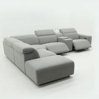 China Customized Modern Reclining Sectional Couch L Shape Zero Wall Power Sofa For Living Room for sale