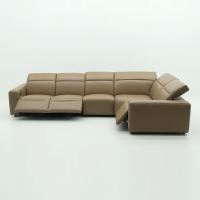 China Two Motor Sectional Recliner Sofa Set Deep Seat Corner Sofa With Adjustable Headrest for sale