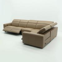 China Two Motor Sectional Recliner Sofa Set Deep Seat Corner Sofa With Adjustable Headrest for sale