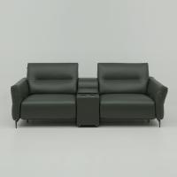 China Quiet Motor 2 Seater Cinema Recliner Sofa Multi Functional With Cup Holder OEM Size for sale