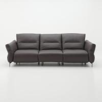 China Ergonomic Power Recliner 3 Seater Sofa With Smooth Motor And Integrated Back Support for sale