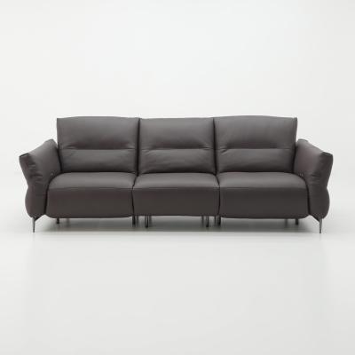 China Ergonomic Power Recliner 3 Seater Sofa With Smooth Motor And Integrated Back Support for sale