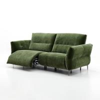 China Minimalist Electric Recliner Sofa with Low-Noise Motor & Ergonomic Back Contour for sale