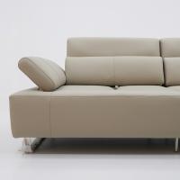 China Italian Design Modern Recliner Corner Sofa With Sliding Back Cushion For Apartment for sale