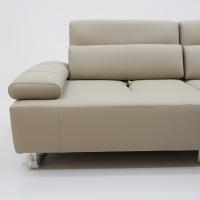 China Italian Design Modern Recliner Corner Sofa With Sliding Back Cushion For Apartment for sale