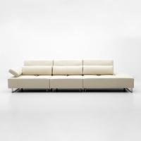 China Modern Italian Sectional Sofa with Sliding Seat and Reclining Comfort for sale