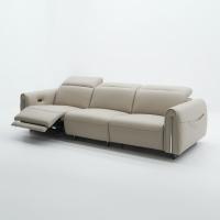 China Custom Size Modern Sectional Recliner Sofa With Dual Motor And Adjustable Headrest for sale