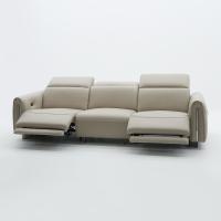 China Custom Size Modern Sectional Recliner Sofa With Dual Motor And Adjustable Headrest for sale