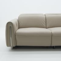 China Custom Size Modern Sectional Recliner Sofa With Dual Motor And Adjustable Headrest for sale