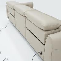 China Custom Size Modern Sectional Recliner Sofa With Dual Motor And Adjustable Headrest for sale