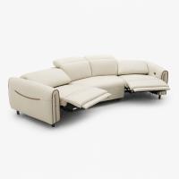 China Dual Motor Sectional Recliner Sofa with Zero Noise Operation for sale