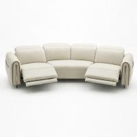 China Dual Motor Sectional Recliner Sofa with Zero Noise Operation for sale