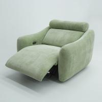 China Scratch Resistant Modern Recliner Sofa With Bamboo Inspired Headrest Design for sale