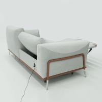 China Minimalist Design Modern Power Reclining Couch With Stainless Steel Frame for sale