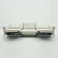 China Luxury 3 Seater Power Recliner Sofa Contemporary Couch With Silent Power Drive for sale