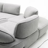 China Dual Motor Modern Power Sectional Sofa With Sliding Back Cushion Custom Color for sale