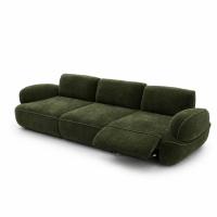 China Dual Motor Modern Recliner Sofa Leather Or Fabric Material With Sliding Back Cushion for sale