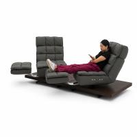 China Custom Design Modern Rotating Sofa Two Seater Swivel Sofa With Adjustable Armrest for sale