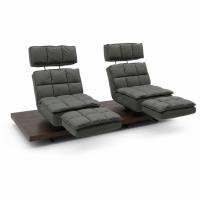 China Custom Design Modern Rotating Sofa Two Seater Swivel Sofa With Adjustable Armrest for sale